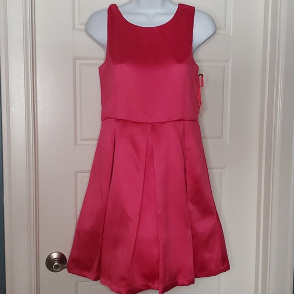 ruby & bloom | Dresses | Ruby Bloom Fushia Pink Satin Cutout Girls ...